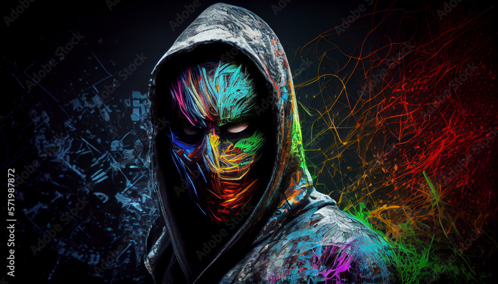 New Hacker Cinematic background Image created with Generative AI ...