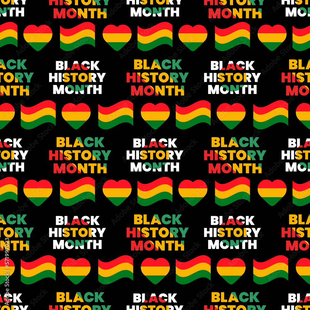 Black History Month Seamless Pattern, Black History Month Pattern ...