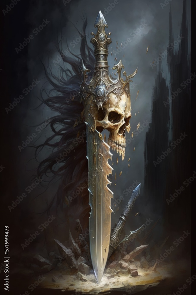 cursed blade of a long-dead warrior, which has been reanimated by dark ...