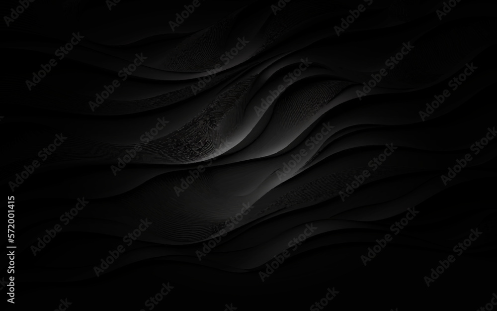black wave line background. Black wave background. Abstract vector ...