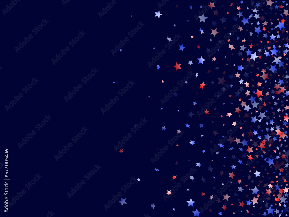 Flying red blue white star sparkles vector american patriotic ...