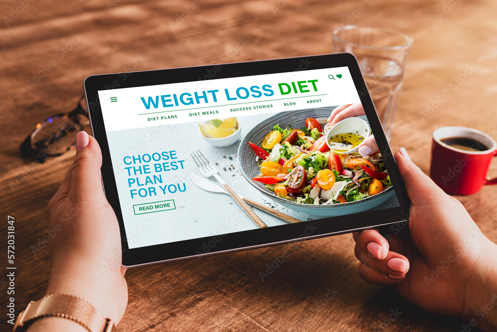 Weight loss diet plan or dietary meal delivery service - website. Made ...
