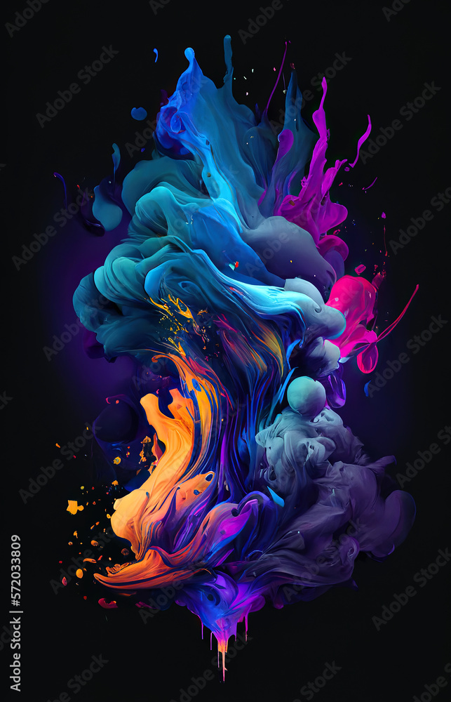 RGB full HD wallpaper for phone screen concept. Ai Generative Stock ...