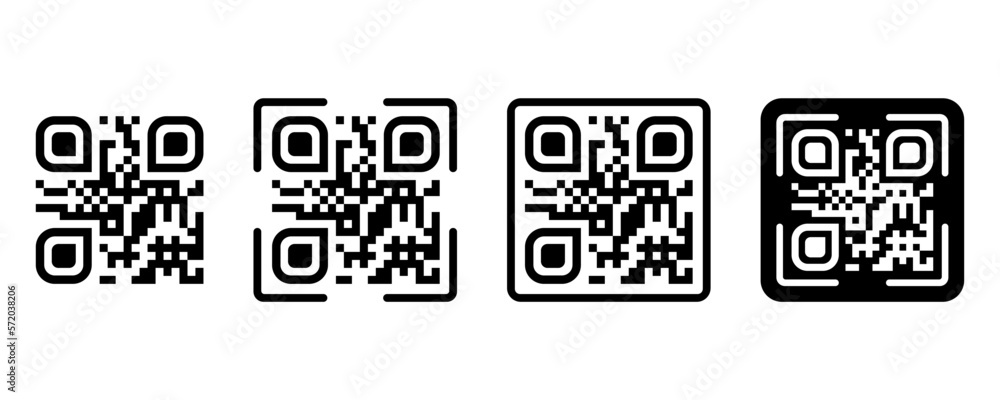 Digital scanning QR code. QR code scan for smartphone. Scan QR code ...