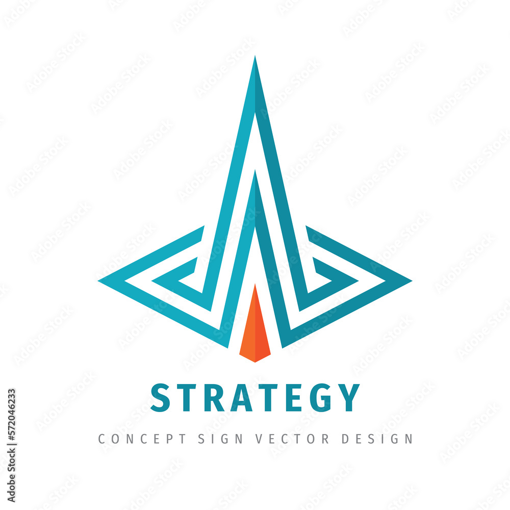 Strategy business logo template creative illustration. Corporation ...