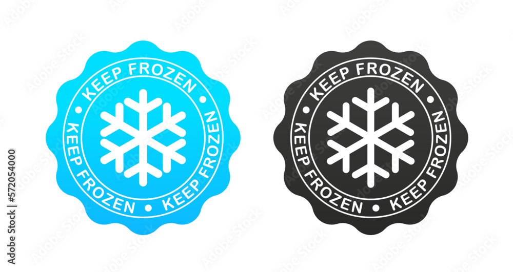 Keep frozen label. Vector on isolated white background. EPS 10. Keep ...