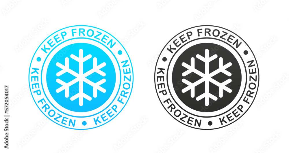 Keep frozen label. Vector on isolated white background. EPS 10. Keep ...