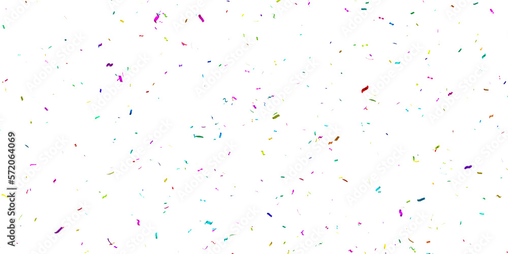 Falling multicolored confetti isolated on transparent background. 3D rendering Stock ...