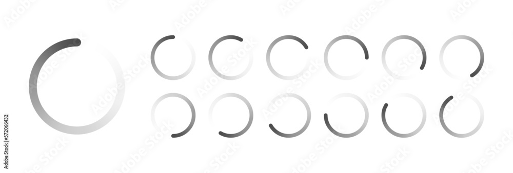 Circular Loading Buffering Icons Vector Video Ready for Animation Gif ...