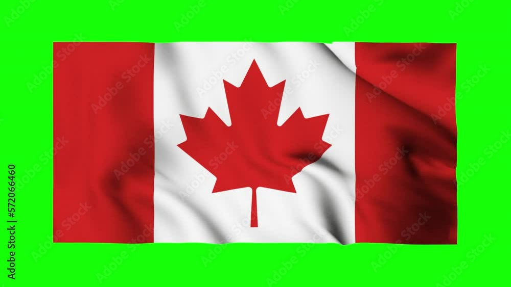 Flag of Canada waving isolated by the alpha channel(transparent ...