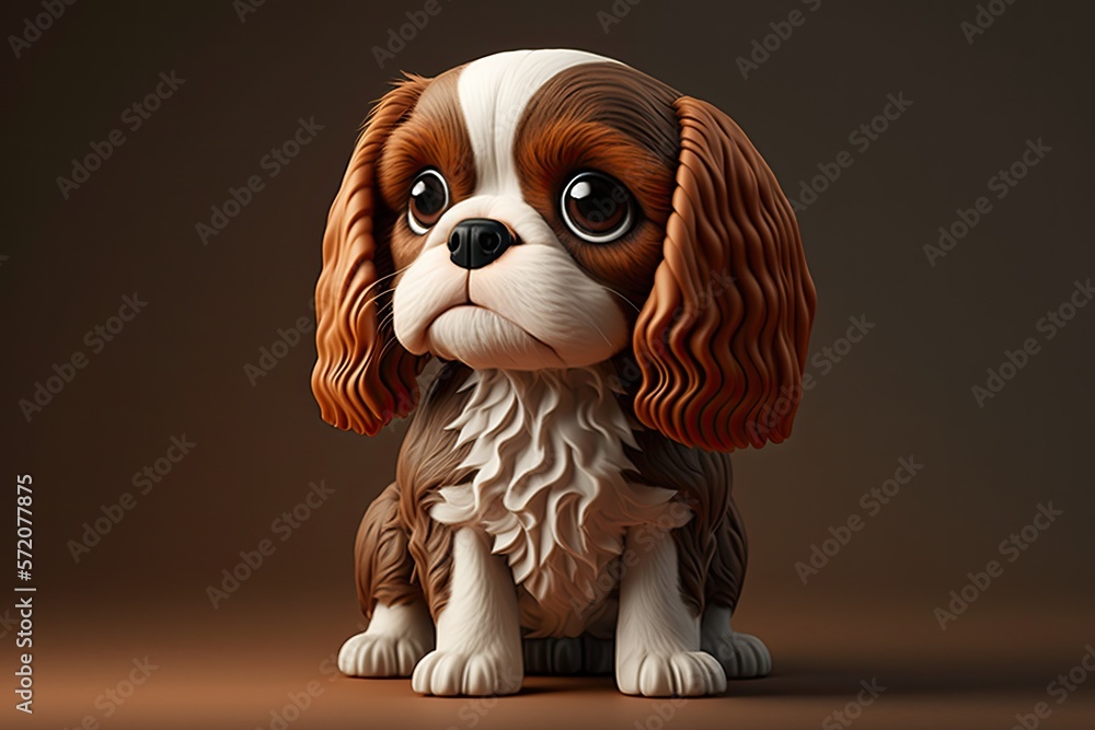 Cute Cartoon Cocker Spaniel (Created with Generative AI) Stock ...