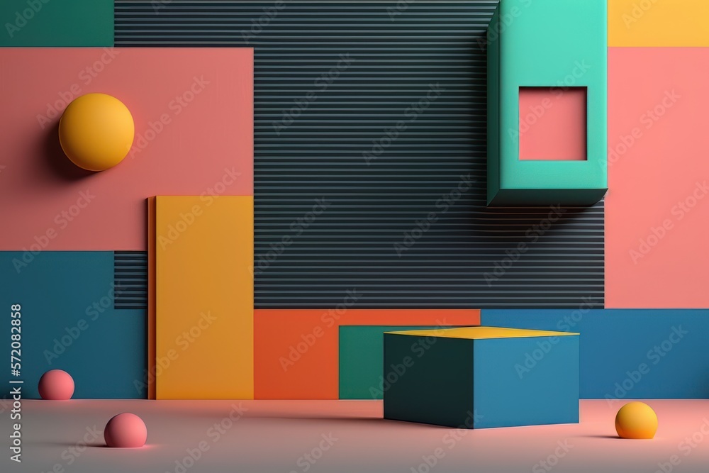 Fondo formas abstractas inspiración 90s, aesthetic, vaporwave, creado ...