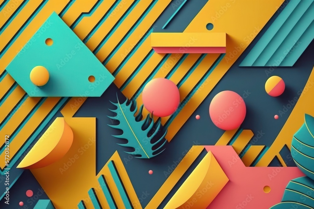 Fondo formas abstractas inspiración 90s, aesthetic, vaporwave, creado ...