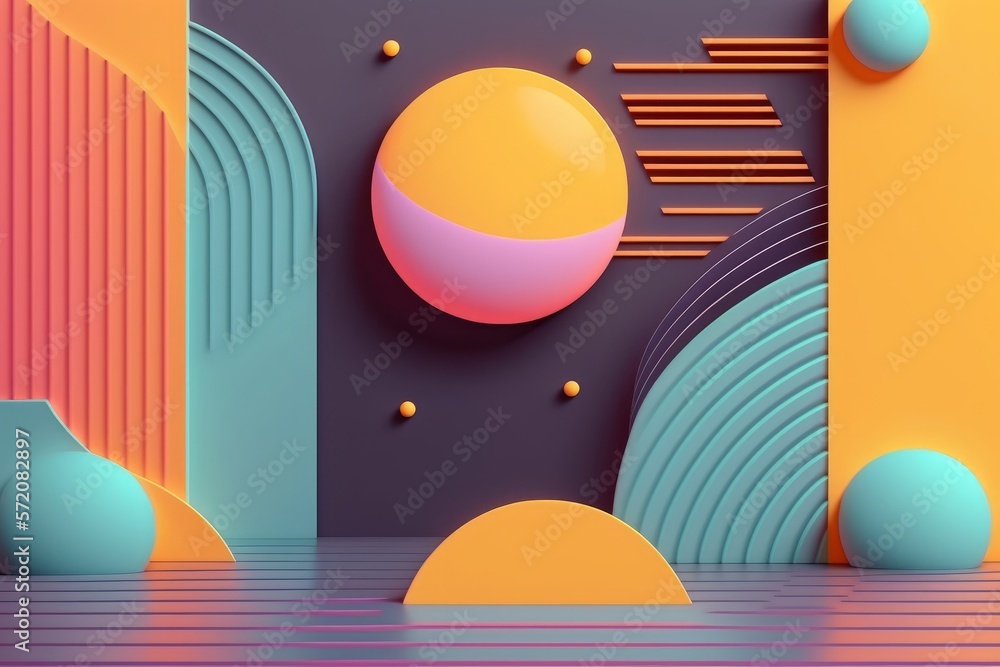 Fondo formas abstractas inspiración 90s, aesthetic, vaporwave, creado ...