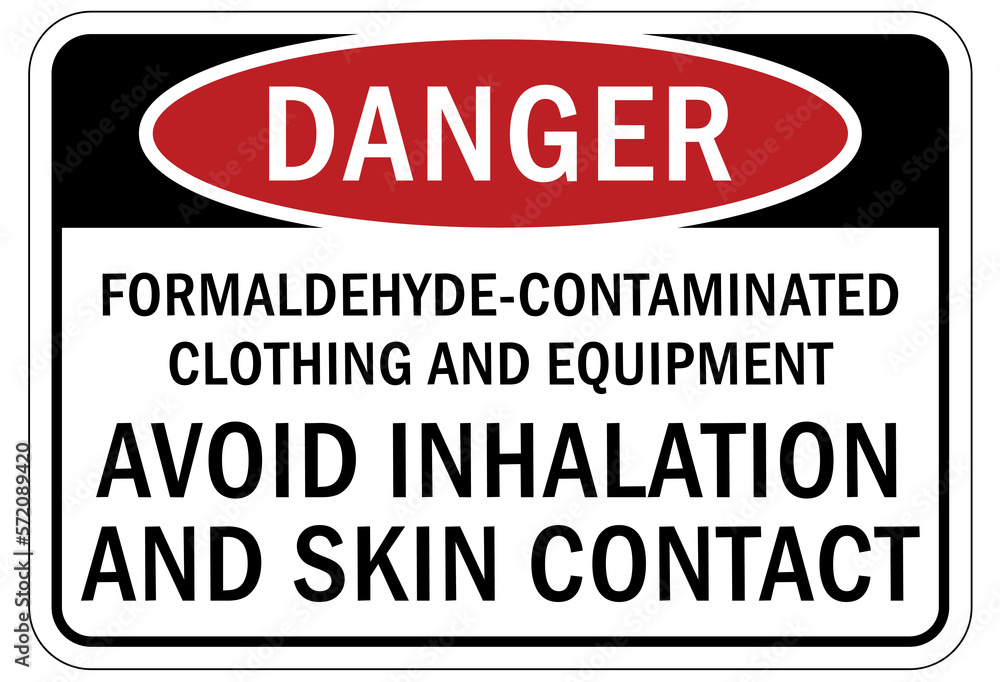 Vettoriale Stock Formaldehyde chemical warning sign and labels ...
