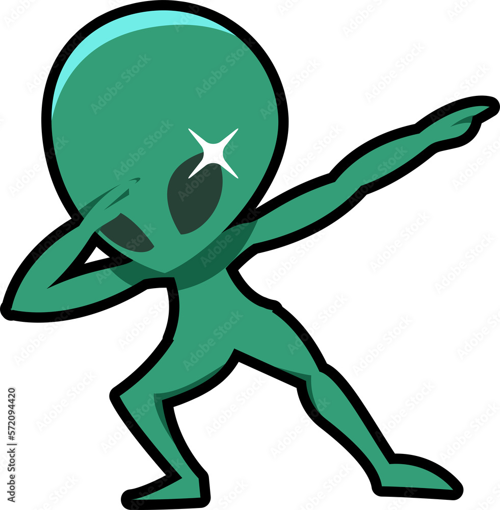 Alien cute png graphic clipart design Stock Illustration | Adobe Stock