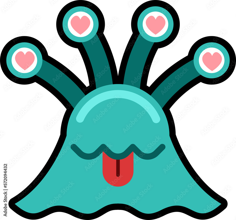 Alien cute png graphic clipart design Stock Illustration | Adobe Stock