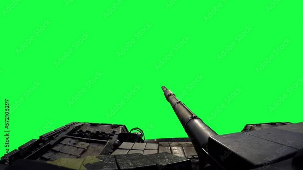 animation of armored vehicles, tanks with a green screen background ...