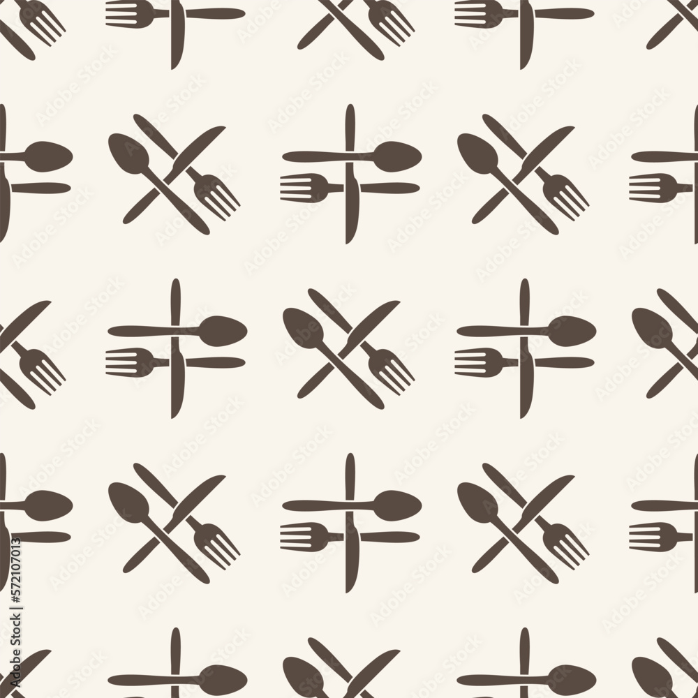 Seamless spoon and cutlery patterns for backgrounds, packaging ...