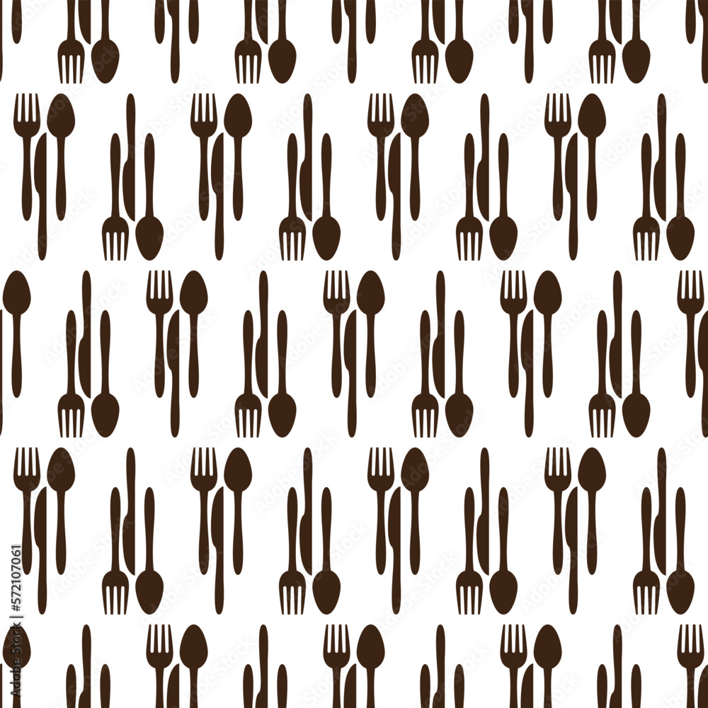 Seamless spoon and cutlery patterns for backgrounds, packaging ...