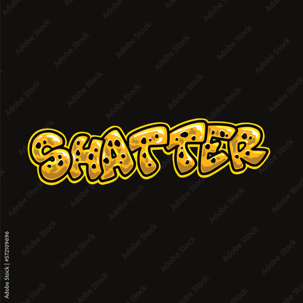 shatter graffiti font word street art weed vector graffiti tagging ...