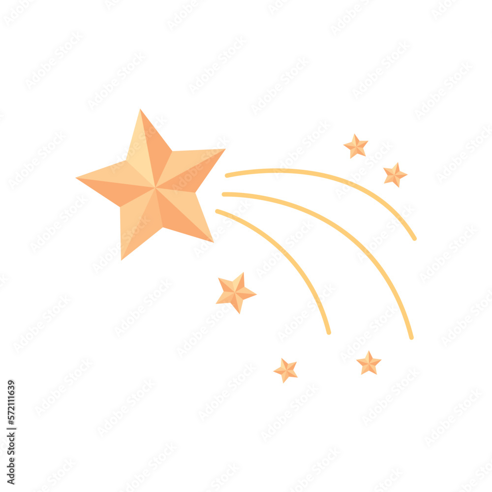 Set of new style black vector star isolated on white. Vector symbols ...