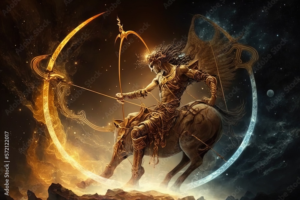 Backdrop of sacred zodiac Sagittarius symbols, astrology, alchemy ... Backdrop of sacred zodiac Sagittarius symbols, astrology, alchemy ...