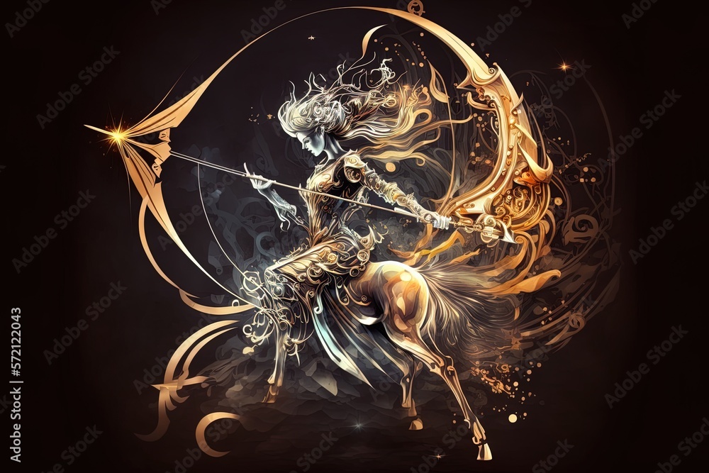 Backdrop of sacred zodiac Sagittarius symbols, astrology, alchemy ... Backdrop of sacred zodiac Sagittarius symbols, astrology, alchemy ...
