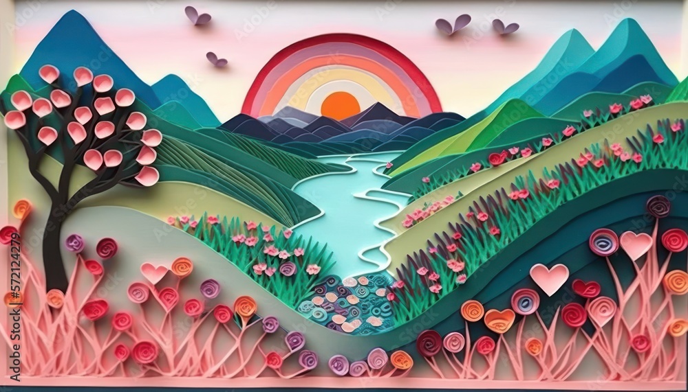 Paper Quilling of a fantasy fairy tales world kids fun paper art ...