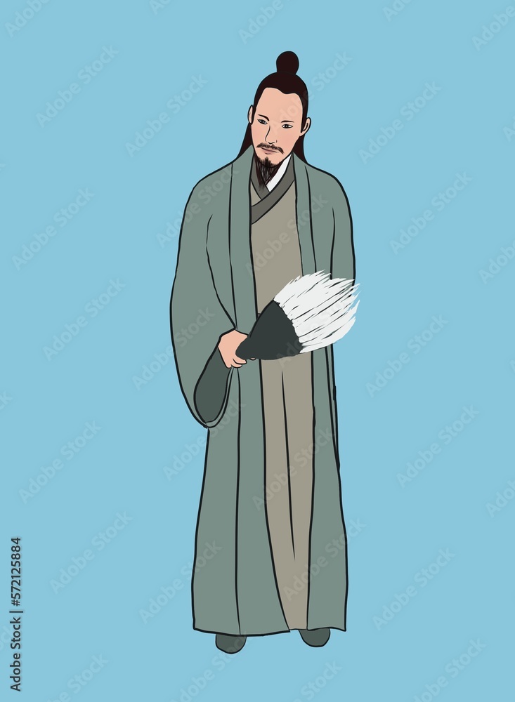 Kong Ming (Zhuge Liang), Ancient Chinese man, a historical figure in ...