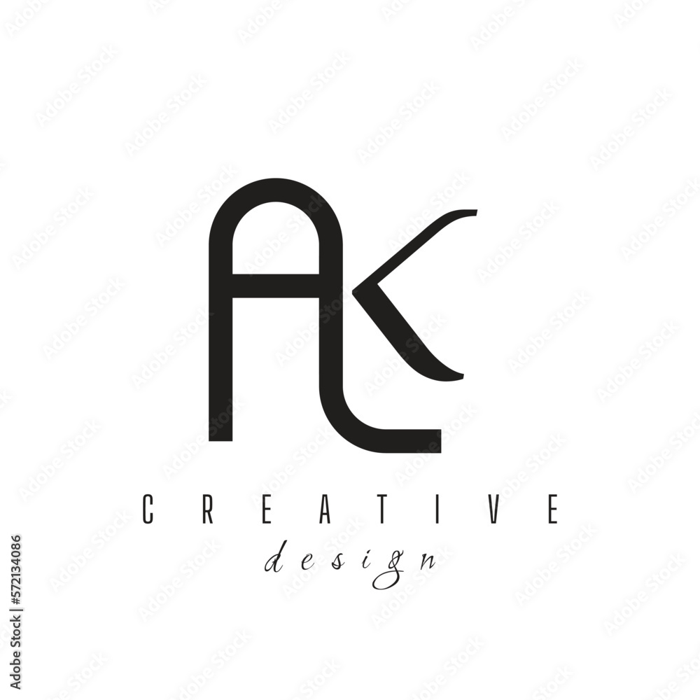 AKL letter logo design in six style. AKL polygon, circle, triangle ...