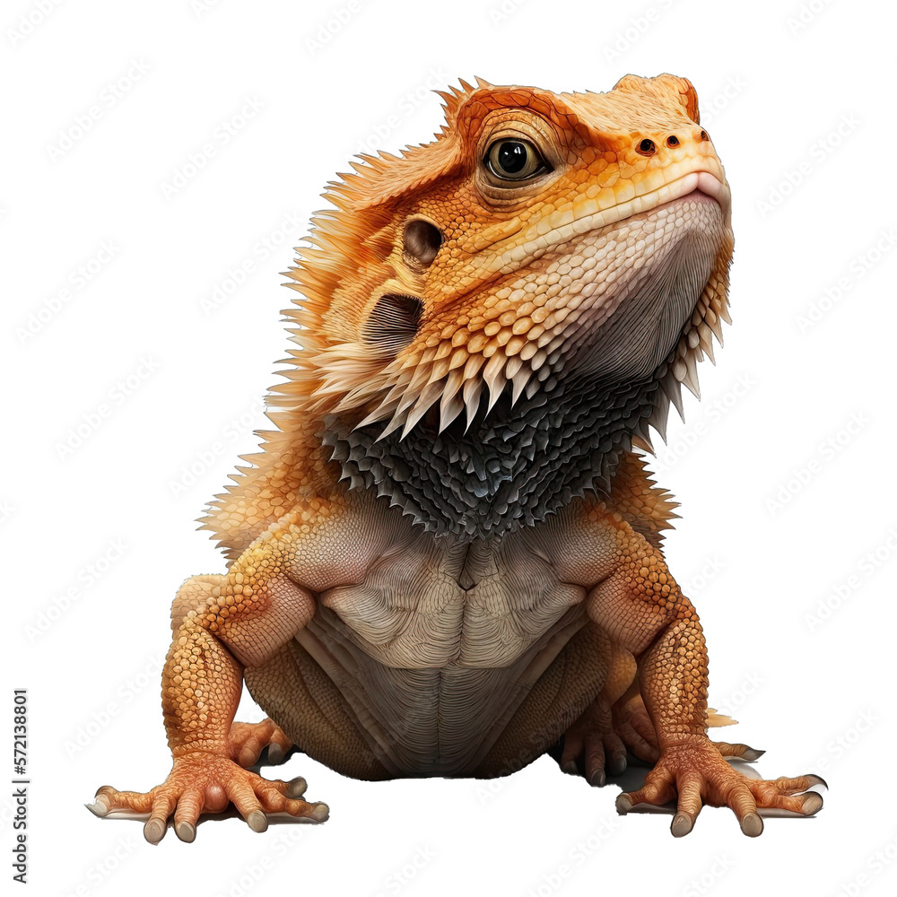Cute Animation Cartoon Character Animal Bearded Dragon Design Elements ...