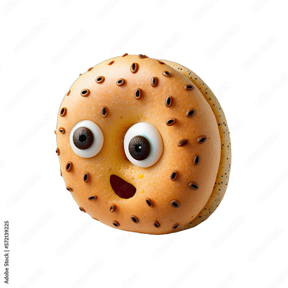 Cute Baby, Toddler, Kid Toy Bagel Character Design Elements Isolated ...