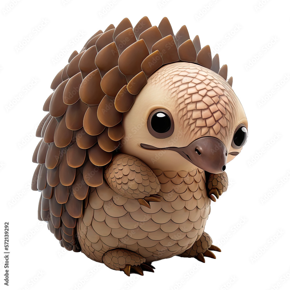 Cute Animation Cartoon Character Animal Pangolin Design Elements ...
