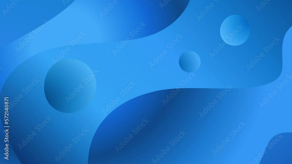 Smooth seamless loop animation of abstract curvy and bending blue ...