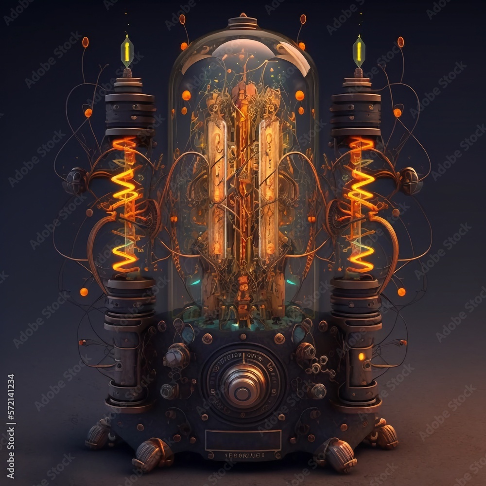 Mysterious Nixie / Vacuum Tube Device. Curious Glowing Steampunk ...