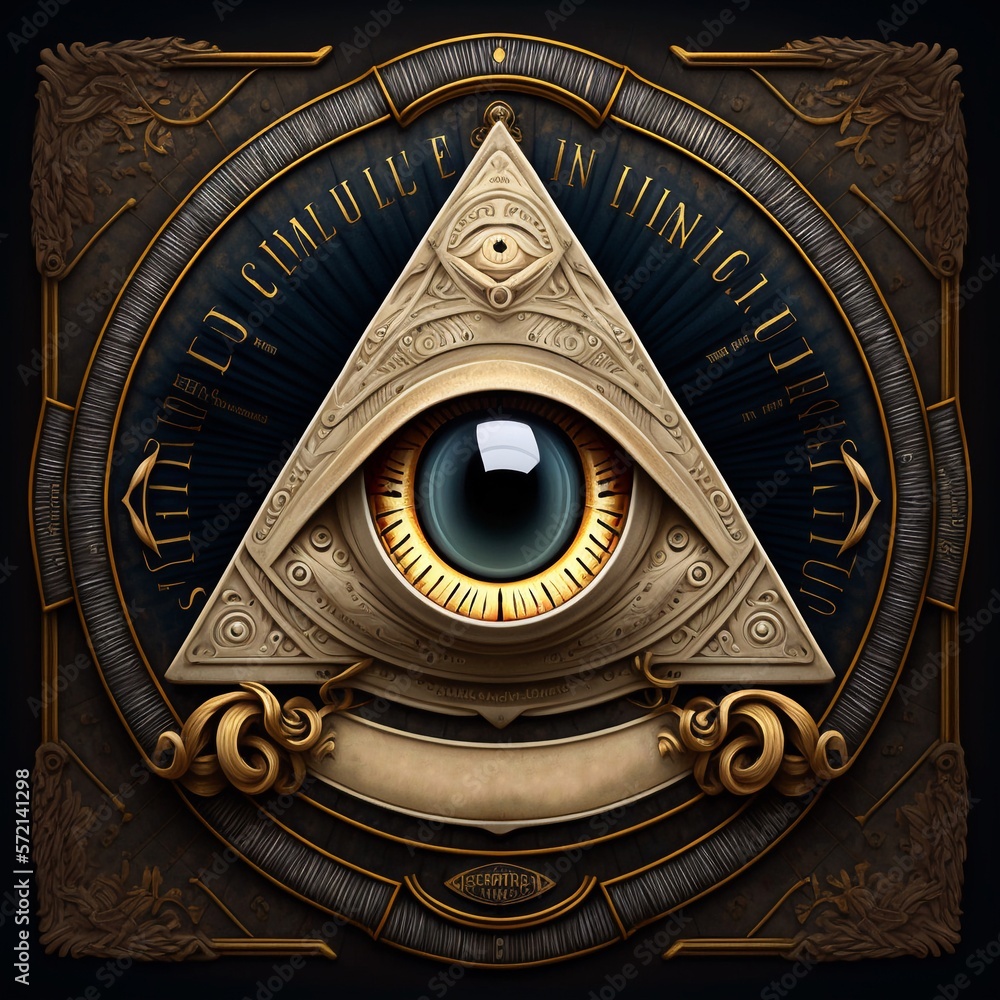 Mysterious Steampunk Device or Safe with an Eye in a Pyramid. Strange ...