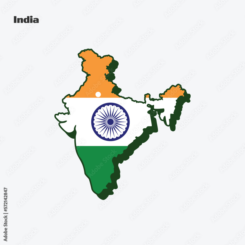 India country flag map infographics Stock Vector | Adobe Stock
