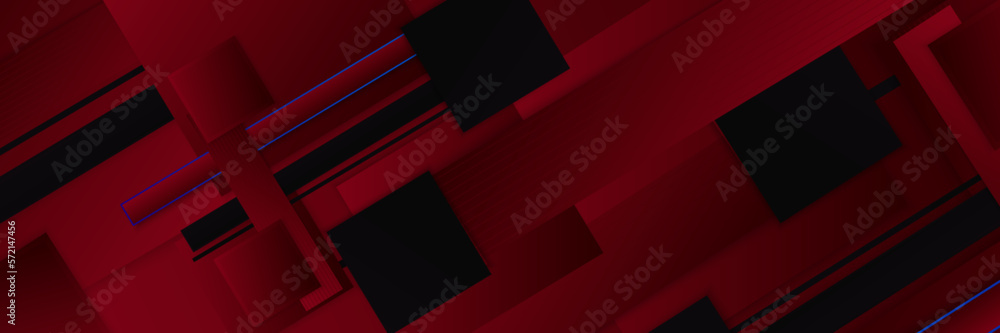 Vector Illustration of Dramatic Dark Red and Black Banner Background ...
