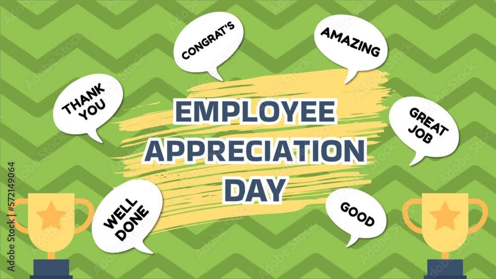 Vidéo Stock employee appreciation day text animation. 4k video greeting ...