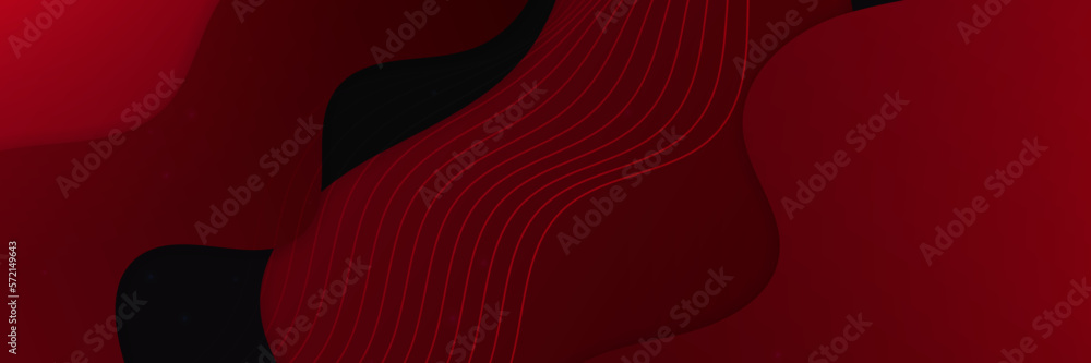 Vector Illustration of Dramatic Dark Red and Black Banner Background ...