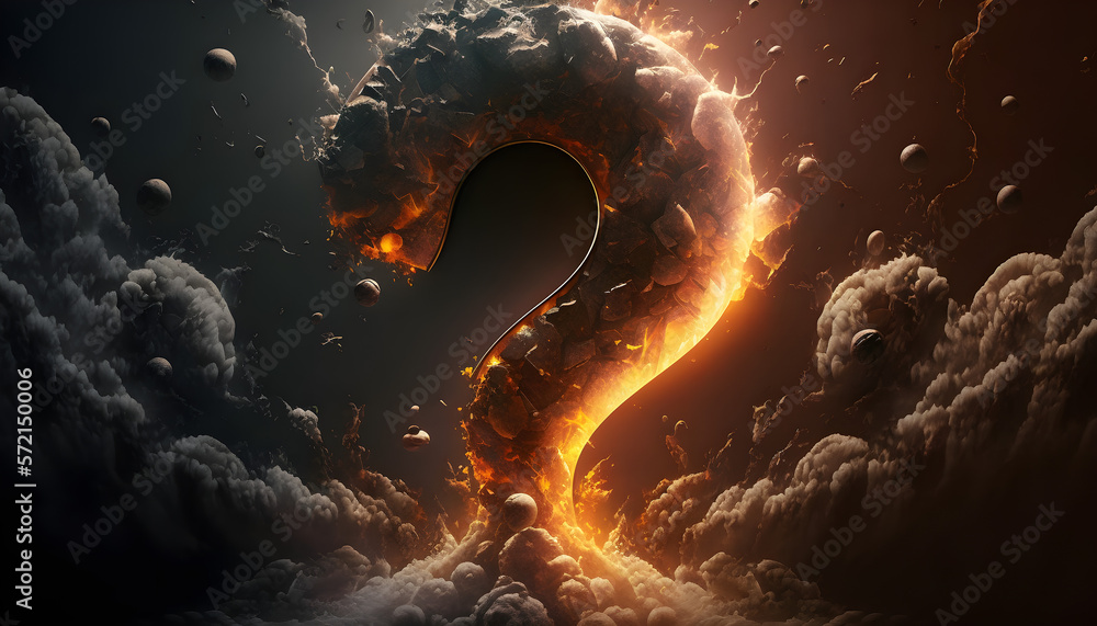 Big question mark, background texture of questioning, created with ...