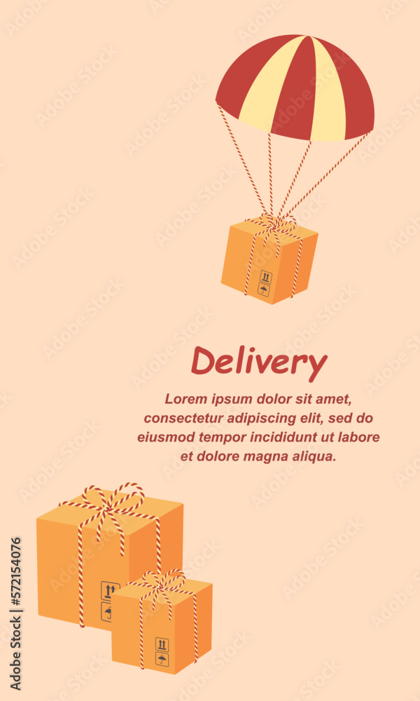Delivery Service. Delivery design for landing page, web, poster, flyer ...
