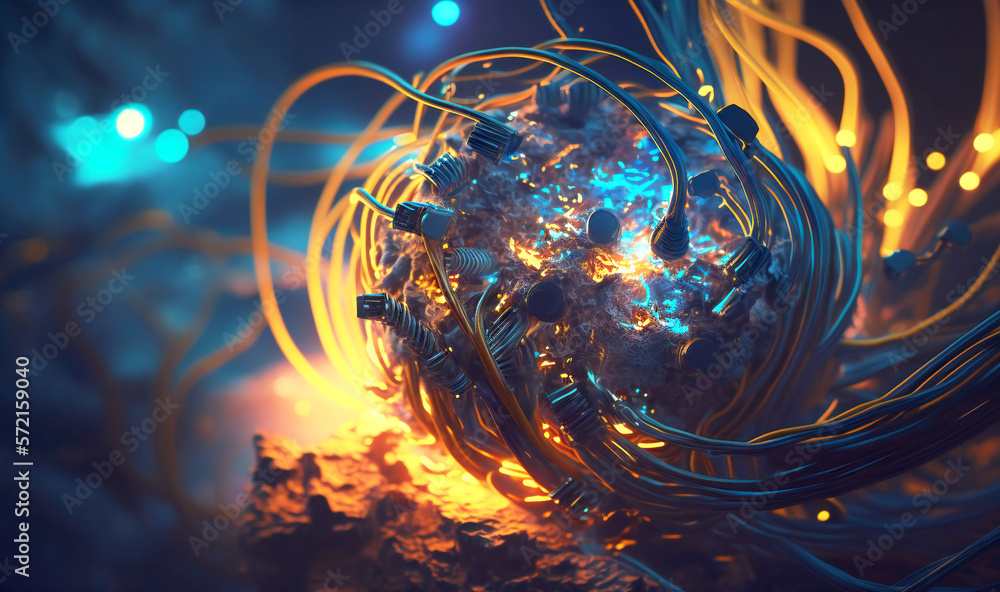 Fiber optic cable technology in earth observation and mapping Stock ...