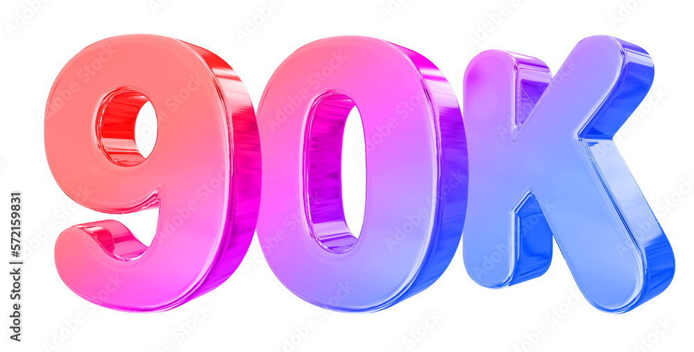 90K Follower Number Stock Illustration | Adobe Stock