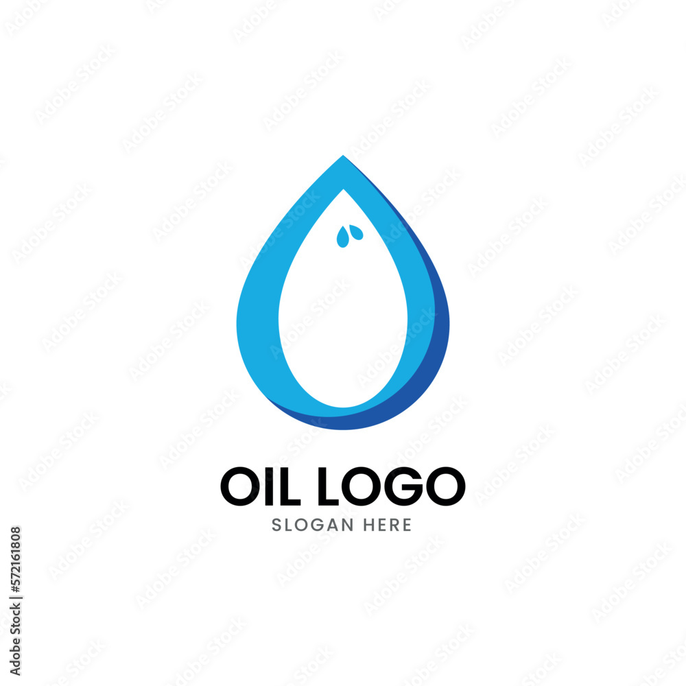Logo for the oil company in dark colors. Oil industry, drop, fire, gas ...