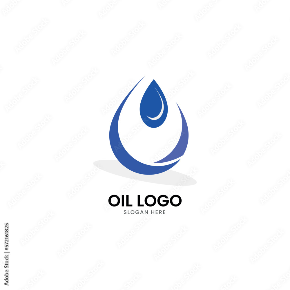 Logo for the oil company in dark colors. Oil industry, drop, fire, gas ...