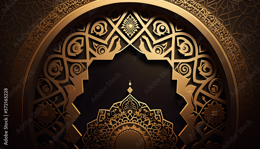 Islamic Background Photo, Texture of Islam Temple created with ...