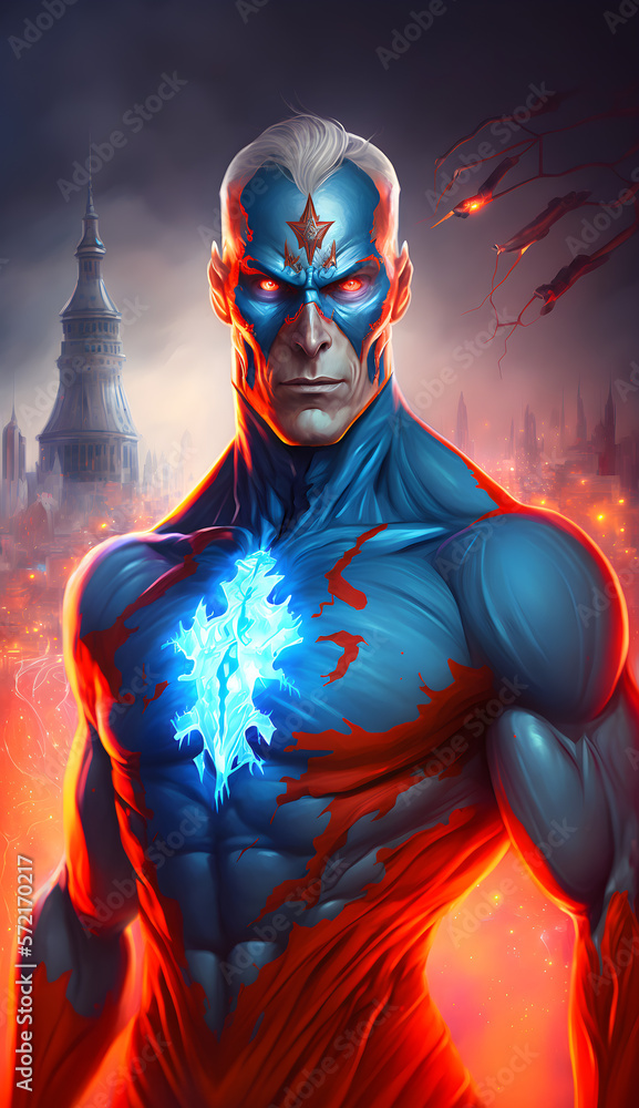 Superhero, comics, legendary, superman created with Generative AI ...