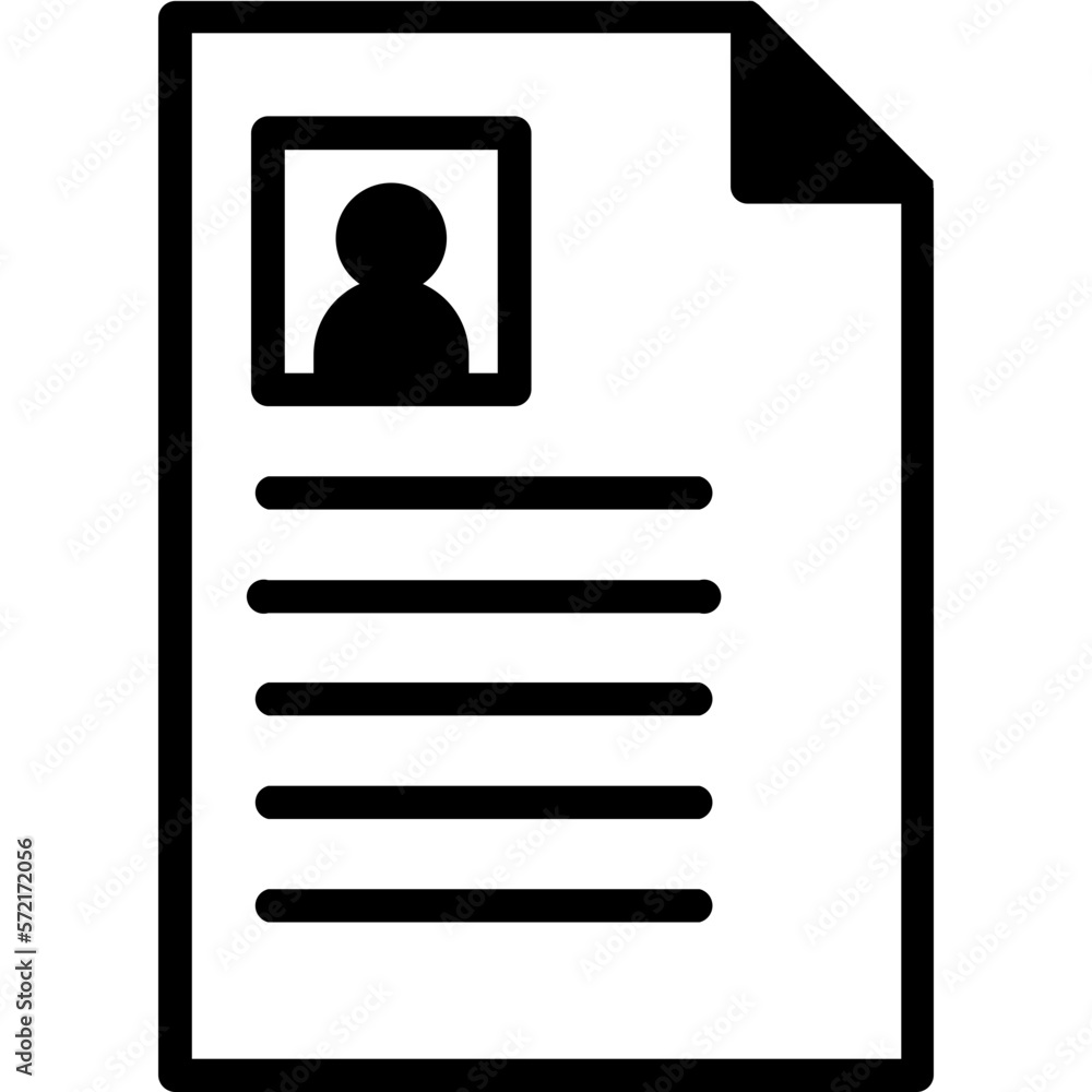 Biodata vector icon easily modify Stock Vector | Adobe Stock